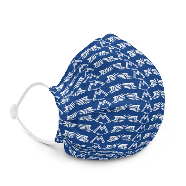 Blue Premium Face Mask With Duplicated White MM Iconic Logo ...